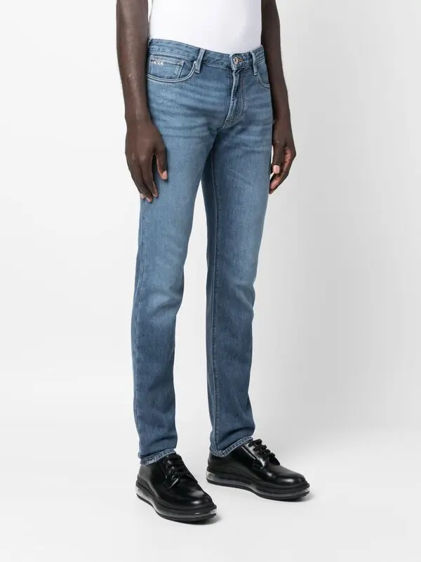 Emporio Armani Slim-fit Faded Jeans