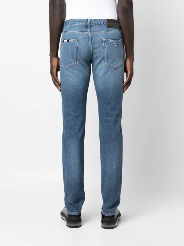 Emporio Armani Slim-fit Faded Jeans