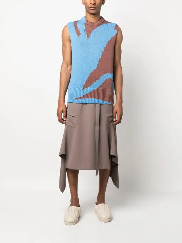 JIL SANDER Abstract-print Cotton Vest