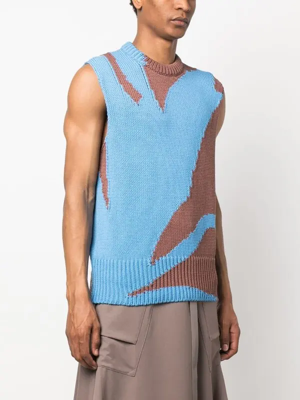 JIL SANDER Abstract-print Cotton Vest