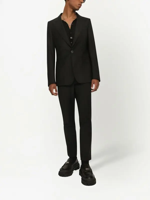 Dolce & Gabbana Portofino Single-breasted Wool-silk Blazer - Black