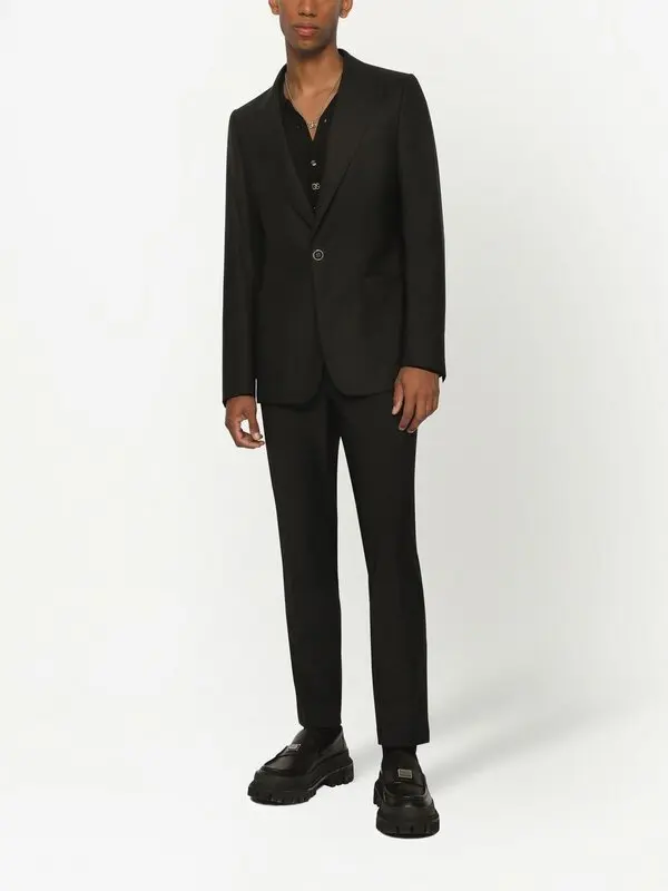 Dolce & Gabbana Portofino Single-breasted Wool-silk Blazer - Black