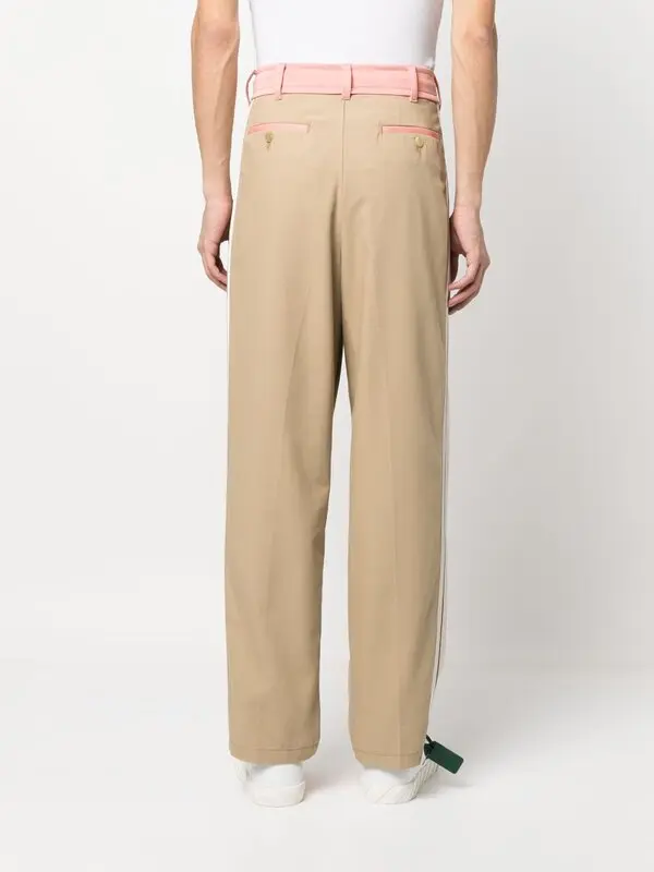 Palm Angels Drawstring-waist Straight-leg Trousers