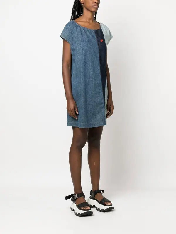 Moschino Stripe-panel Denim Dress