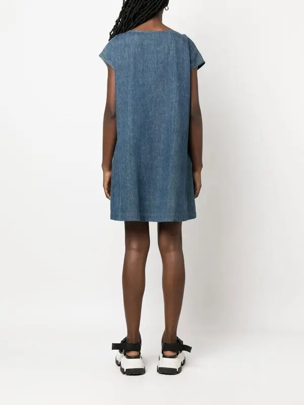 Moschino Stripe-panel Denim Dress