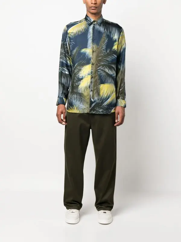FERRARI Graphic-print Silk Shirt