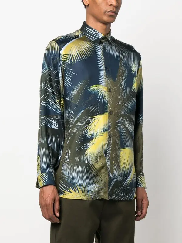 FERRARI Graphic-print Silk Shirt