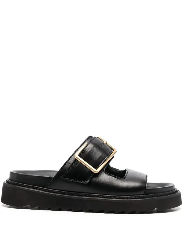 Zadig&Voltaire Cecilia Alpha Leather Sandals - Black