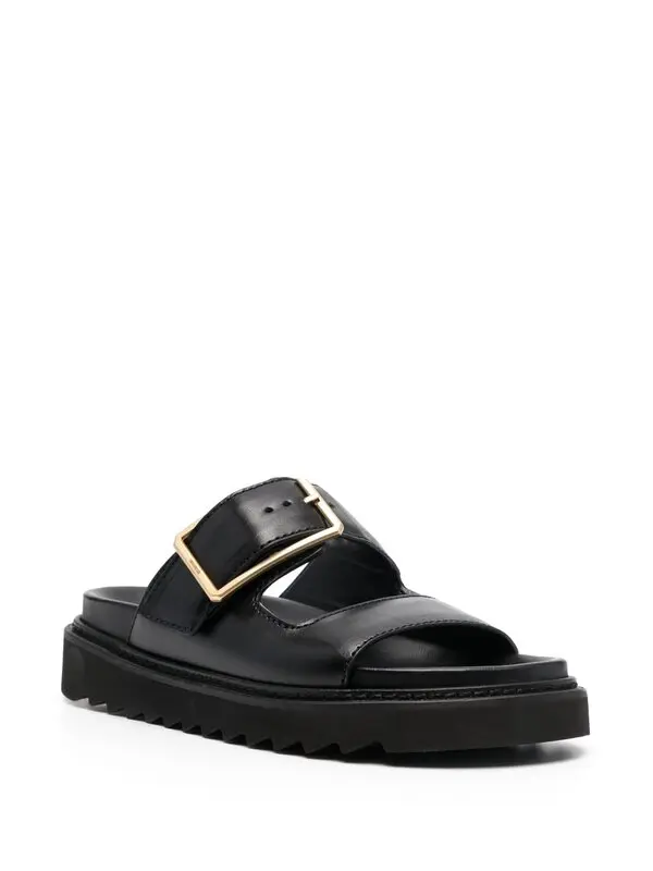 Zadig&Voltaire Cecilia Alpha Leather Sandals - Black