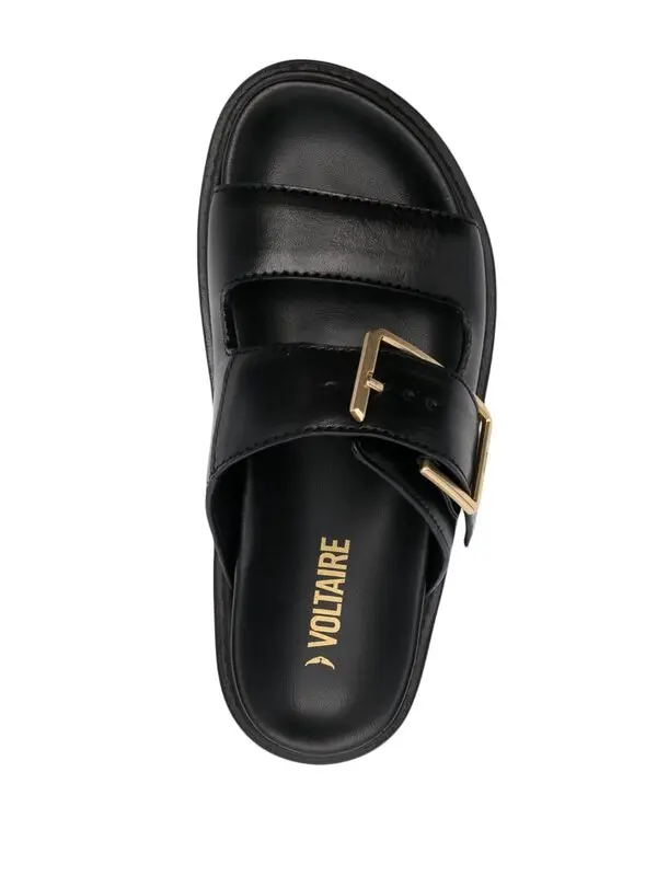 Zadig&Voltaire Cecilia Alpha Leather Sandals - Black