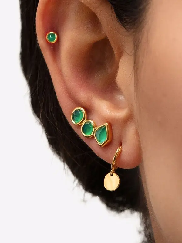Monica Vinader Mini Siren Muse Huggie Drop Earrings - Gold