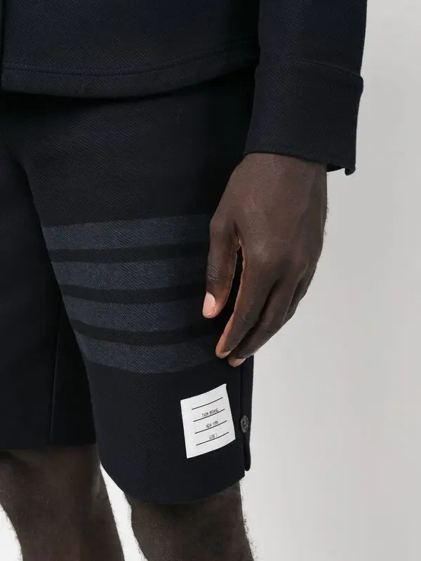 Thom Browne 4-bar Striped Shorts - Blue