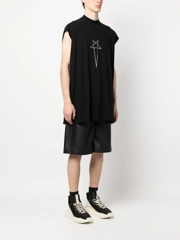 Rick Owens Pentagram-print Long T-shirt