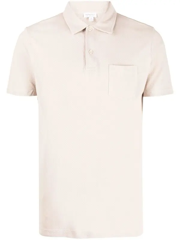 Sunspel Short-sleeve Cotton Polo Shirt - Neutrals