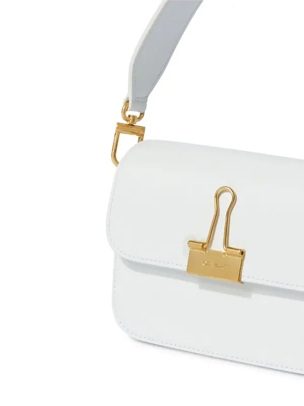 Off-White Binder Clip Shoulder Bag - White