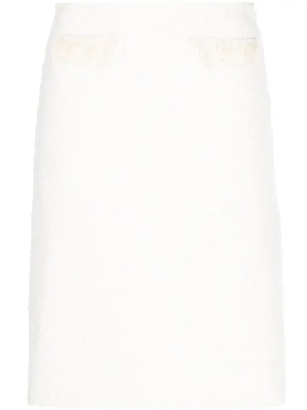 LANVIN High-waisted Straight Skirt - White