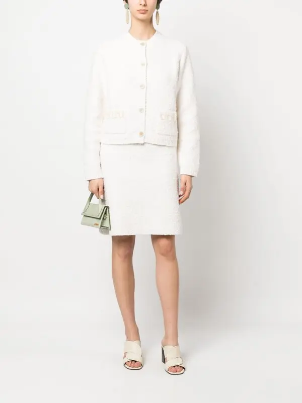 LANVIN Textured-finish Button-fastening Cardigan