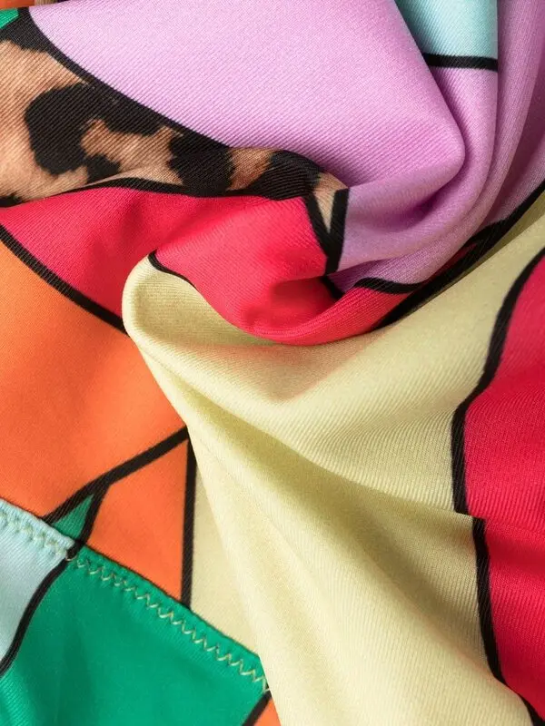 Philipp Plein Rainbow Patchwork-print Monokini