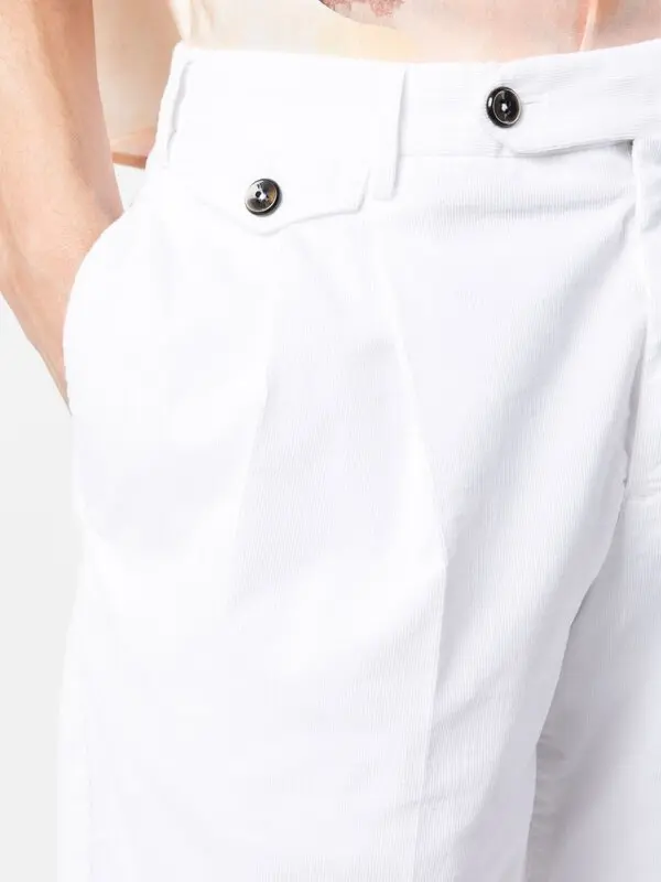 PT TORINO Off-centre Button-fastening Bermuda Shorts