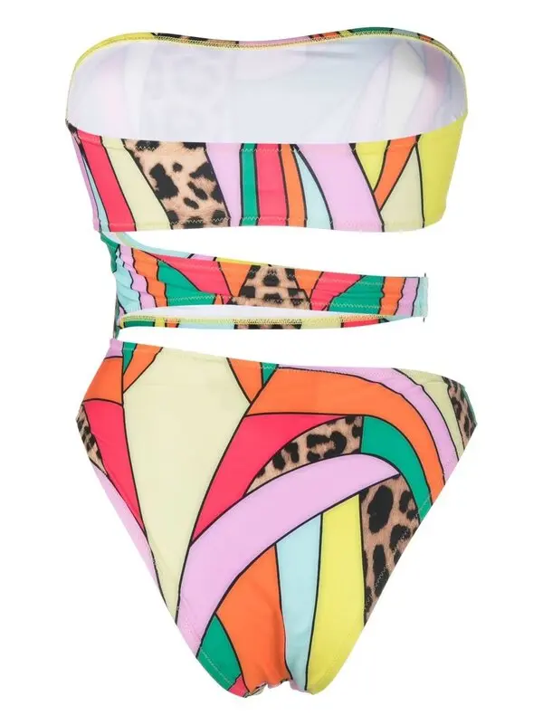 Philipp Plein Rainbow Patchwork-print Monokini