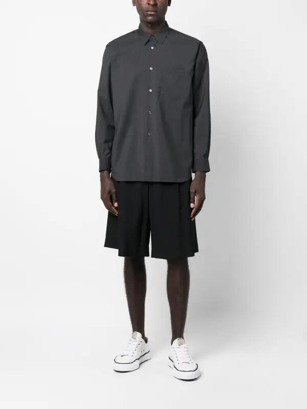 Comme Des Garçons Long-sleeve Wool Shirt - Grey