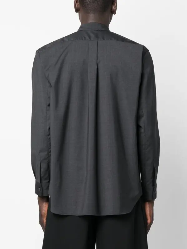 Comme Des Garçons Long-sleeve Wool Shirt - Grey