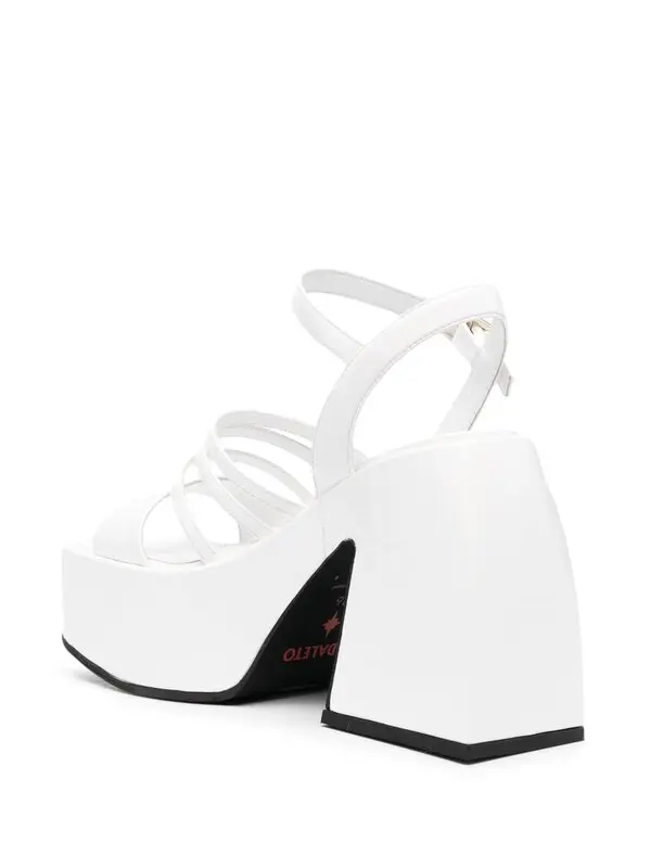 NODALETO Bulla Chibi 110mm Platform Sandals - White
