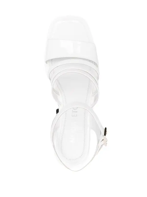 NODALETO Bulla Chibi 110mm Platform Sandals - White