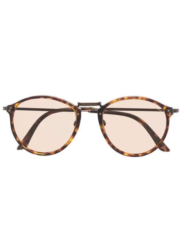Giorgio Armani Tortoiseshell Round-frame Sunglasses - Brown