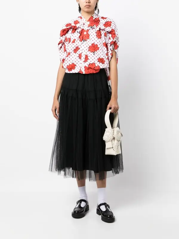 COMME DES GARÇONS TAO Printed Ruffle-detail Shirt