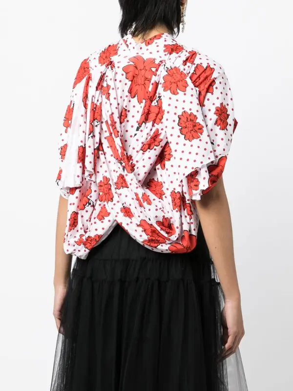 COMME DES GARÇONS TAO Printed Ruffle-detail Shirt