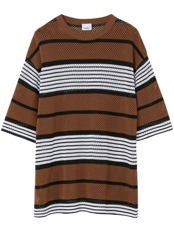 Burberry Stripe-print Oversized T-shirt
