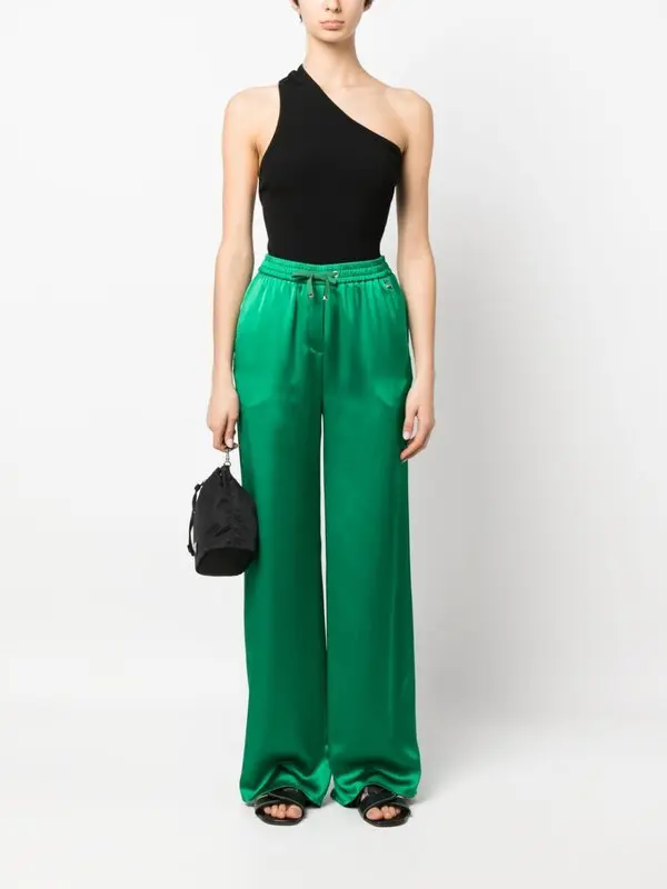 Herno Drawstring-waist Straight-leg Trousers - Green