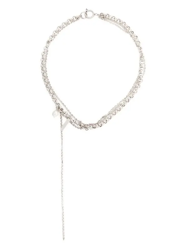JUSTINE CLENQUET Palladium-plated Chain-link Necklace - Silver