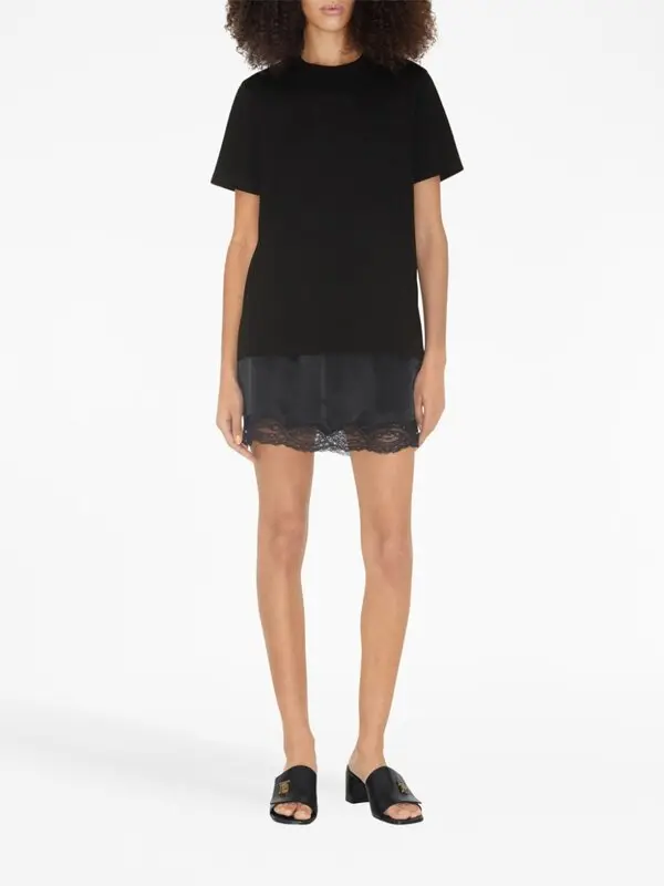 Burberry Embroidered-logo T-shirt - Black
