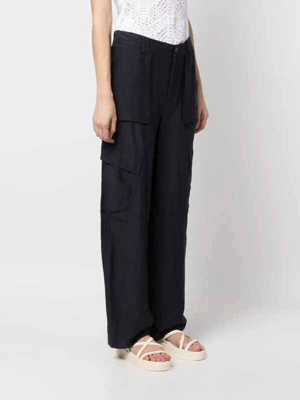 Vince Wide-leg Linen Trousers