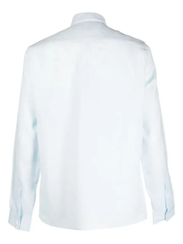 Lacoste Logo-patch Button-down Shirt - Blue