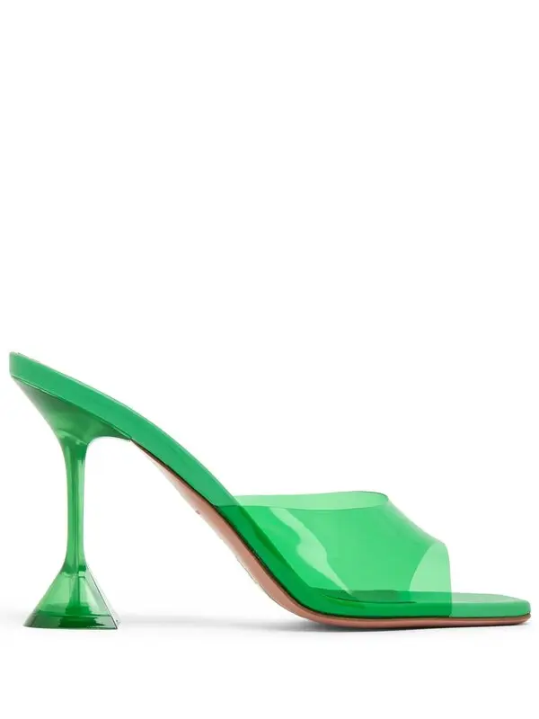 Amina Muaddi Lupita 95mm Sandals - Green
