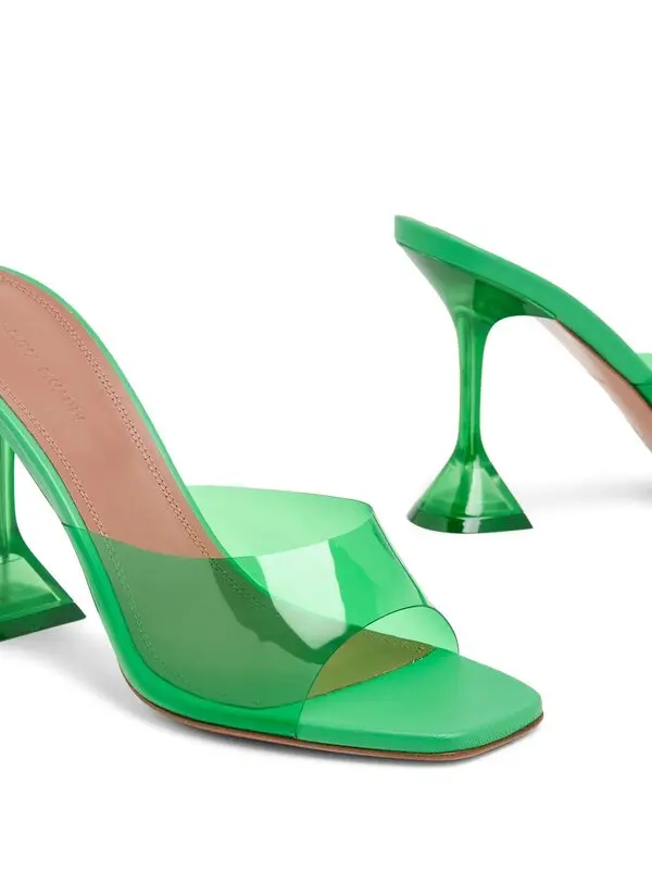 Amina Muaddi Lupita 95mm Sandals - Green