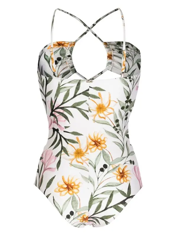 PatBO Jasmine Lace-up Swimsuit