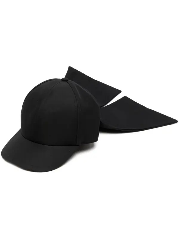 Sacai Rear Bow Cap - Black