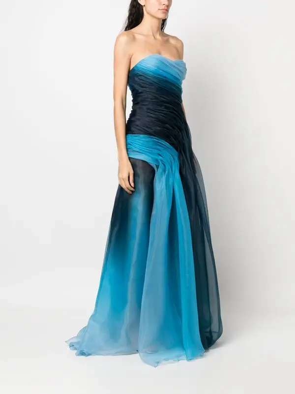 Ermanno Scervino Tonal-design Ruched Gown