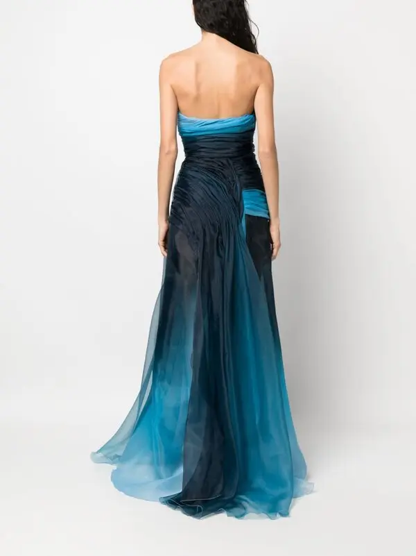 Ermanno Scervino Tonal-design Ruched Gown