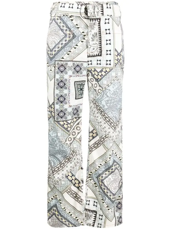 Etro Patchwork-print Trousers
