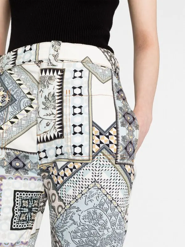 Etro Patchwork-print Trousers