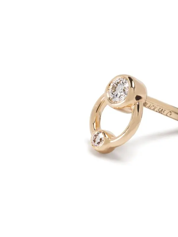 MARIA BLACK 14kt Yellow Diamond Stud Earring - Gold