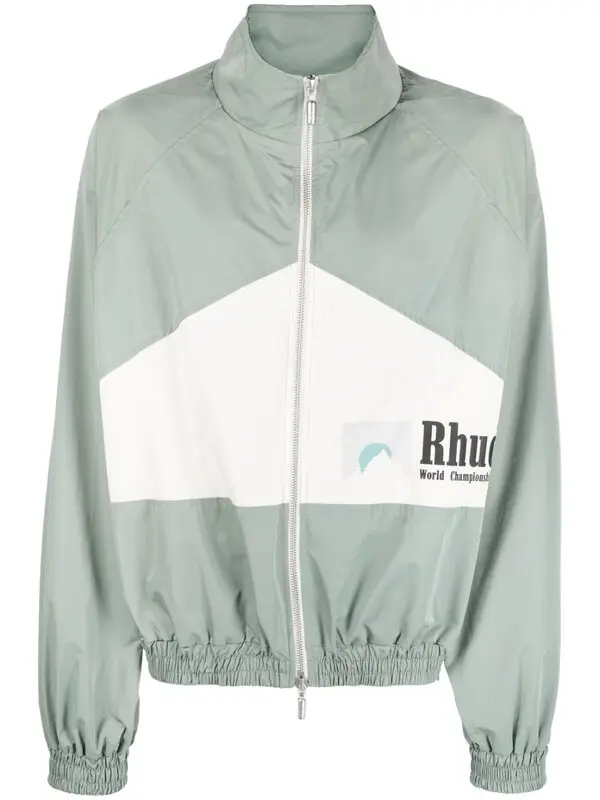 Rhude World Championship Logo-print Bomber Jacket - Green