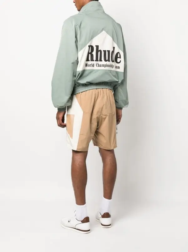 Rhude World Championship Logo-print Bomber Jacket - Green