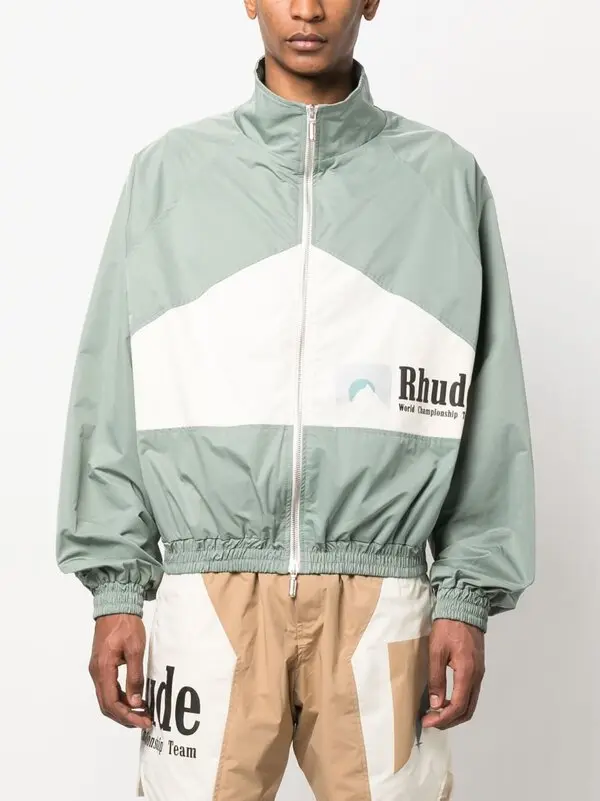 Rhude World Championship Logo-print Bomber Jacket - Green