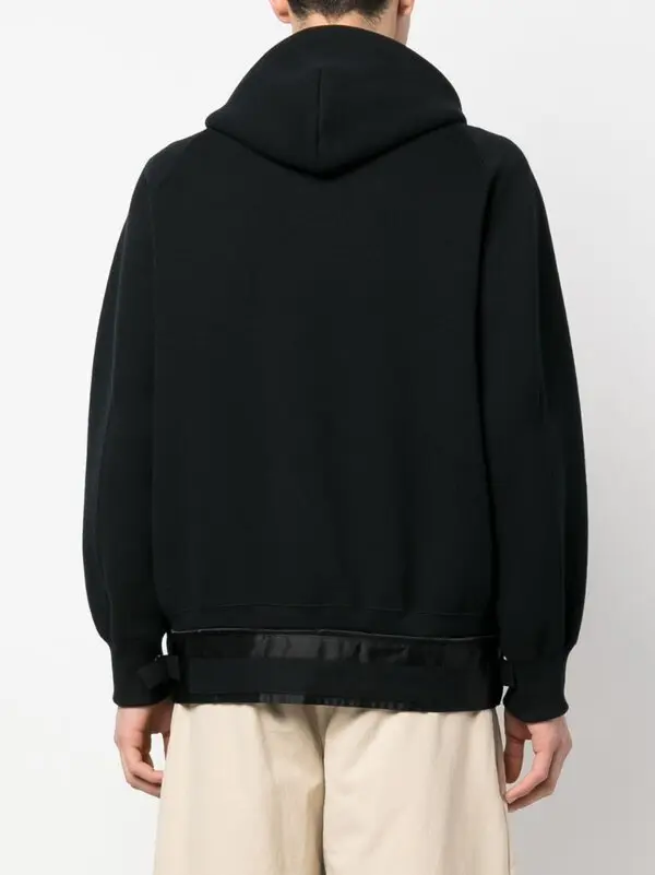 Sacai Zip-up Cotton-blend Hoodie
